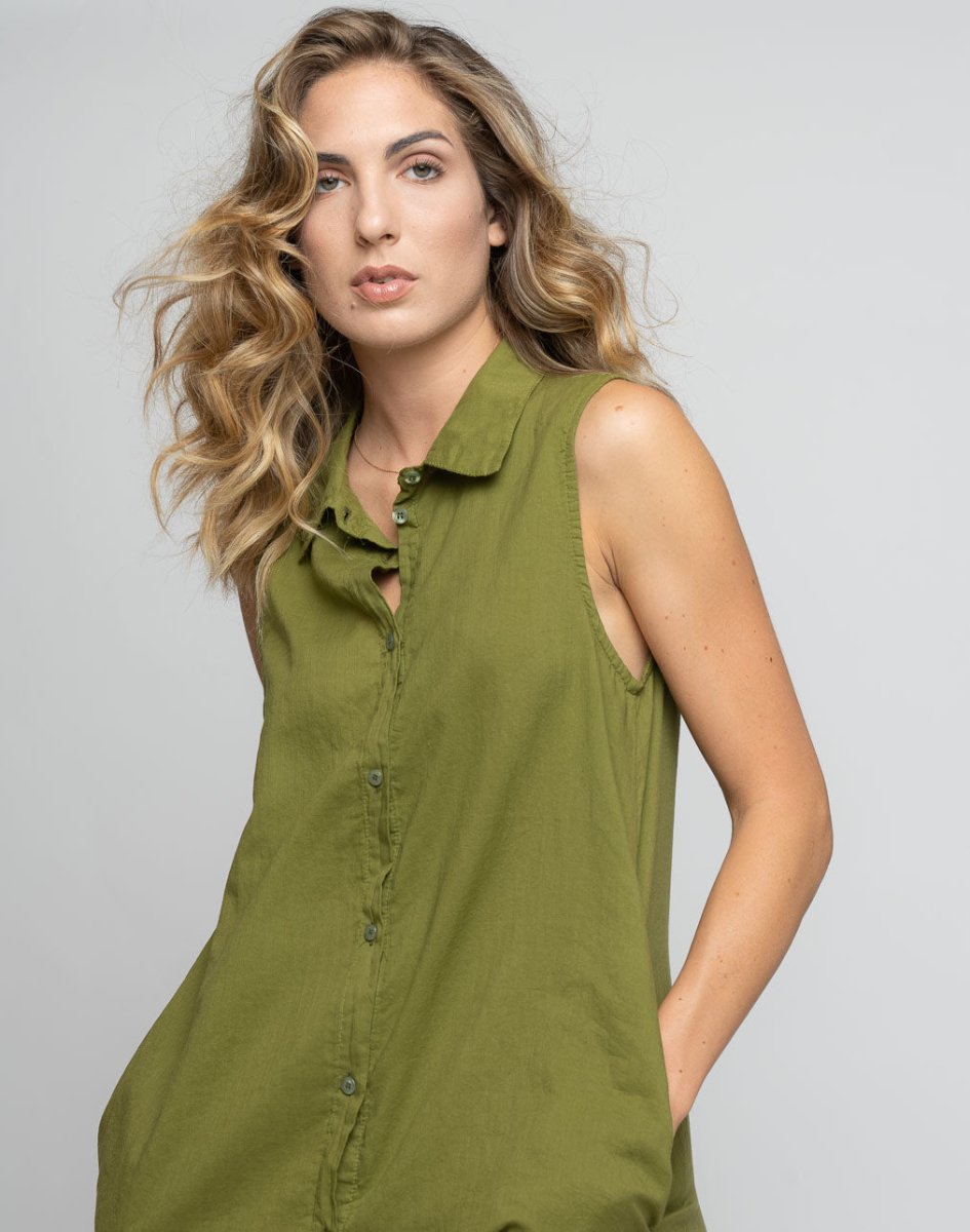 Button Down Tank Dress